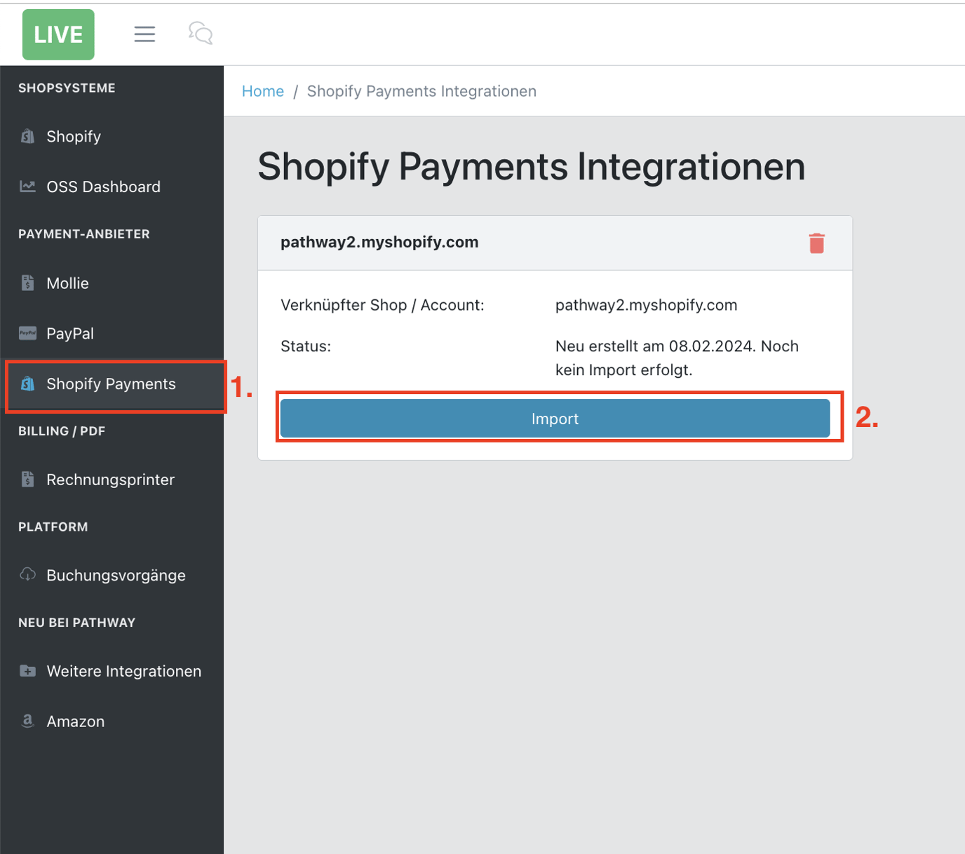 Wie richte ich die Shopify Payments Integration ein?